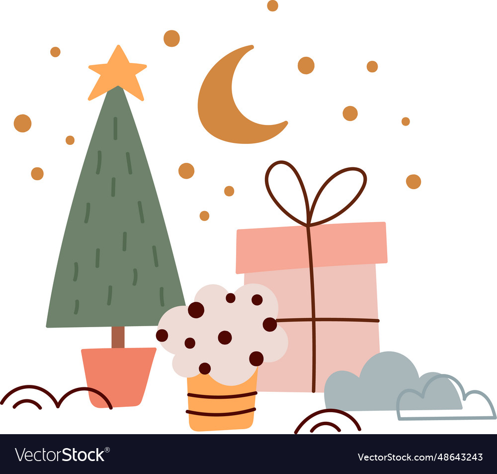 Christmas elements pattern Royalty Free Vector Image