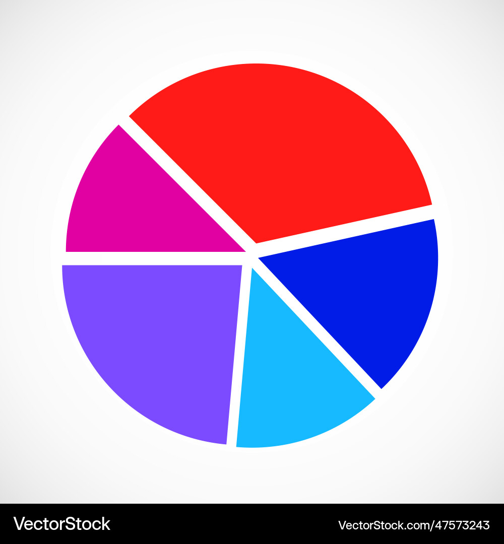 Colorful diagram budget symbol pie chart Vector Image