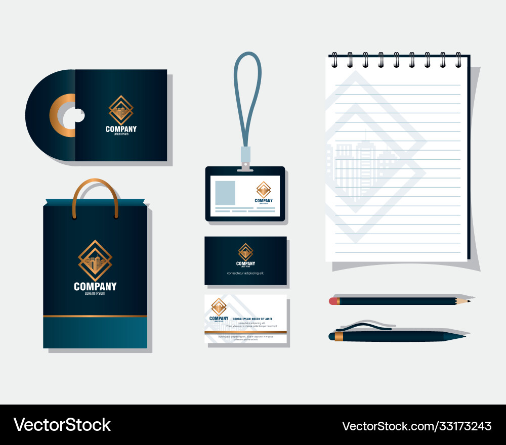 Corporate identity brand mockup Royalty Free Vector Image