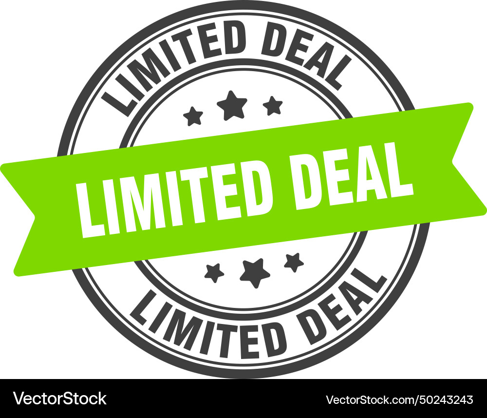 Limited deal stamp label Royalty Free Vector Image