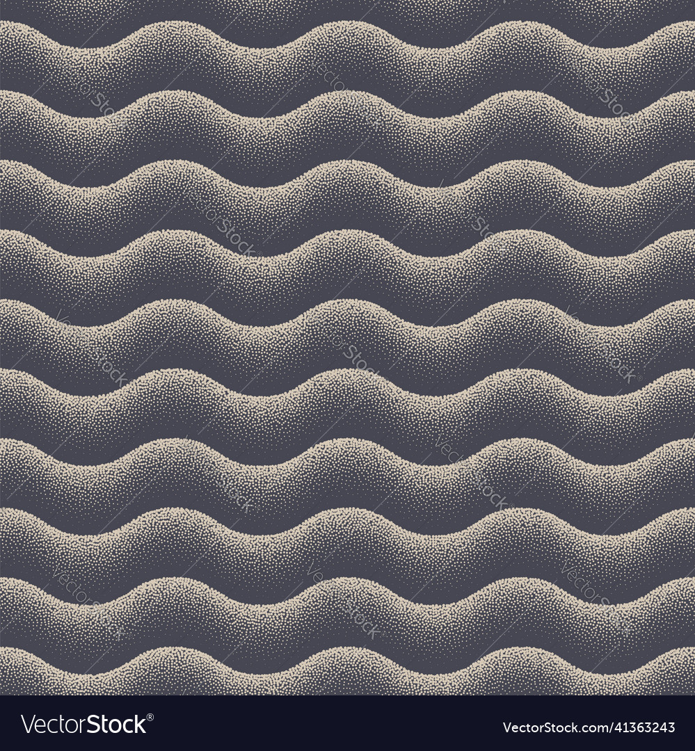 Ripple wavy lines seamless pattern grey abstract Vector Image