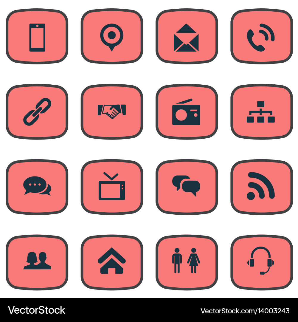 Set of simple network icons Royalty Free Vector Image