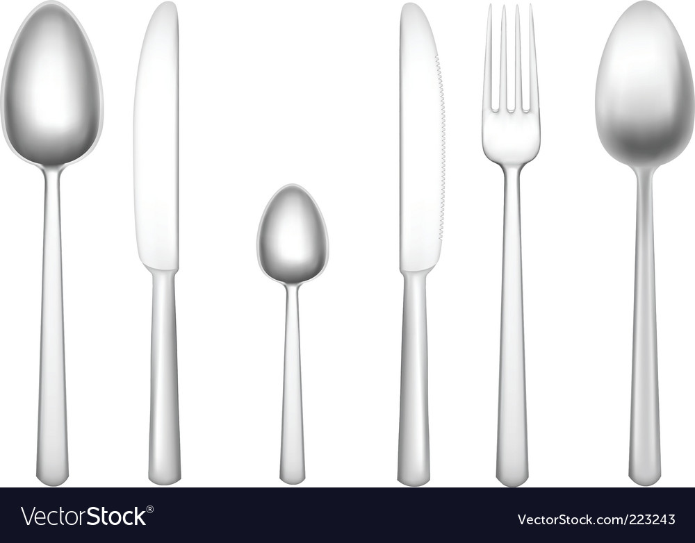 Tableware objects Royalty Free Vector Image - VectorStock