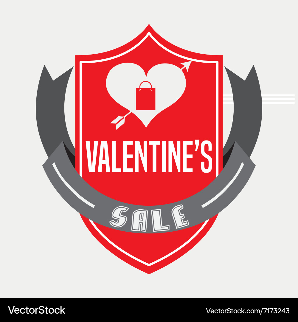 Valentines sale design Royalty Free Vector Image