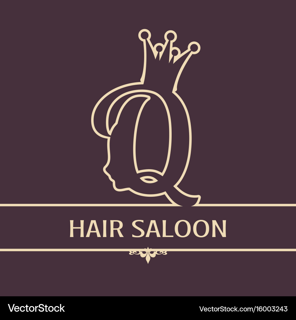 Vintage queen silhouette medieval profile Vector Image