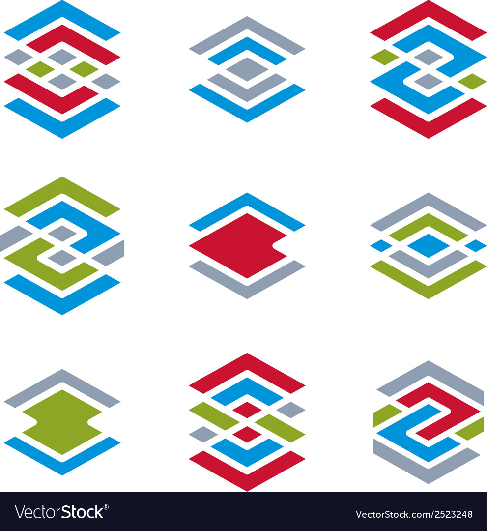 Abstract creative design elements collection Vector Image
