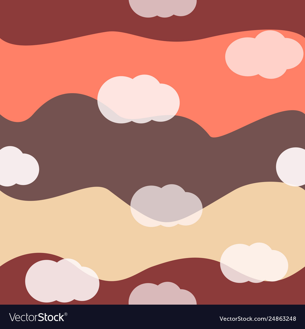 Clouds bright colors seamless pattern Royalty Free Vector