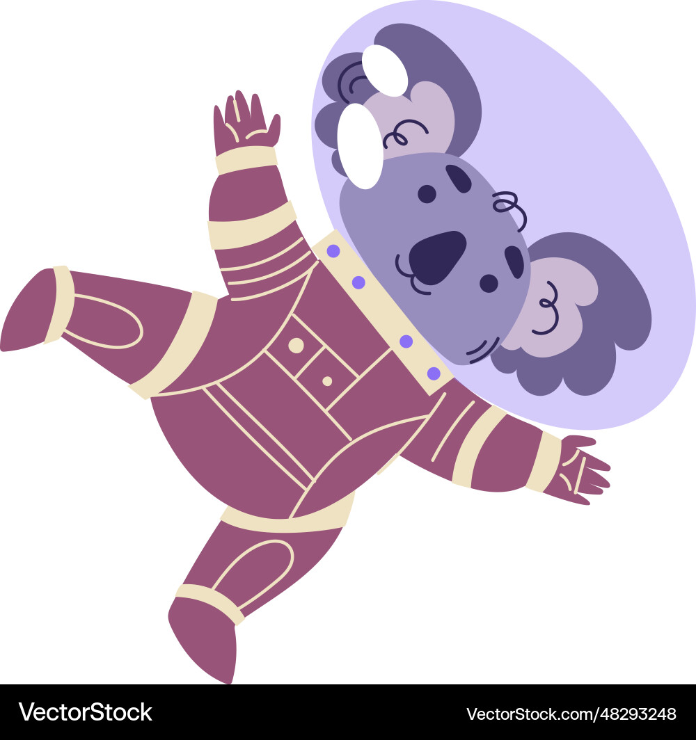 Cute kolala astronaut character in space suit Vector Image