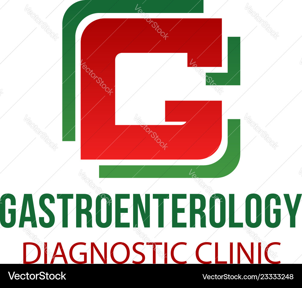 Gastroenterology clinic label Royalty Free Vector Image