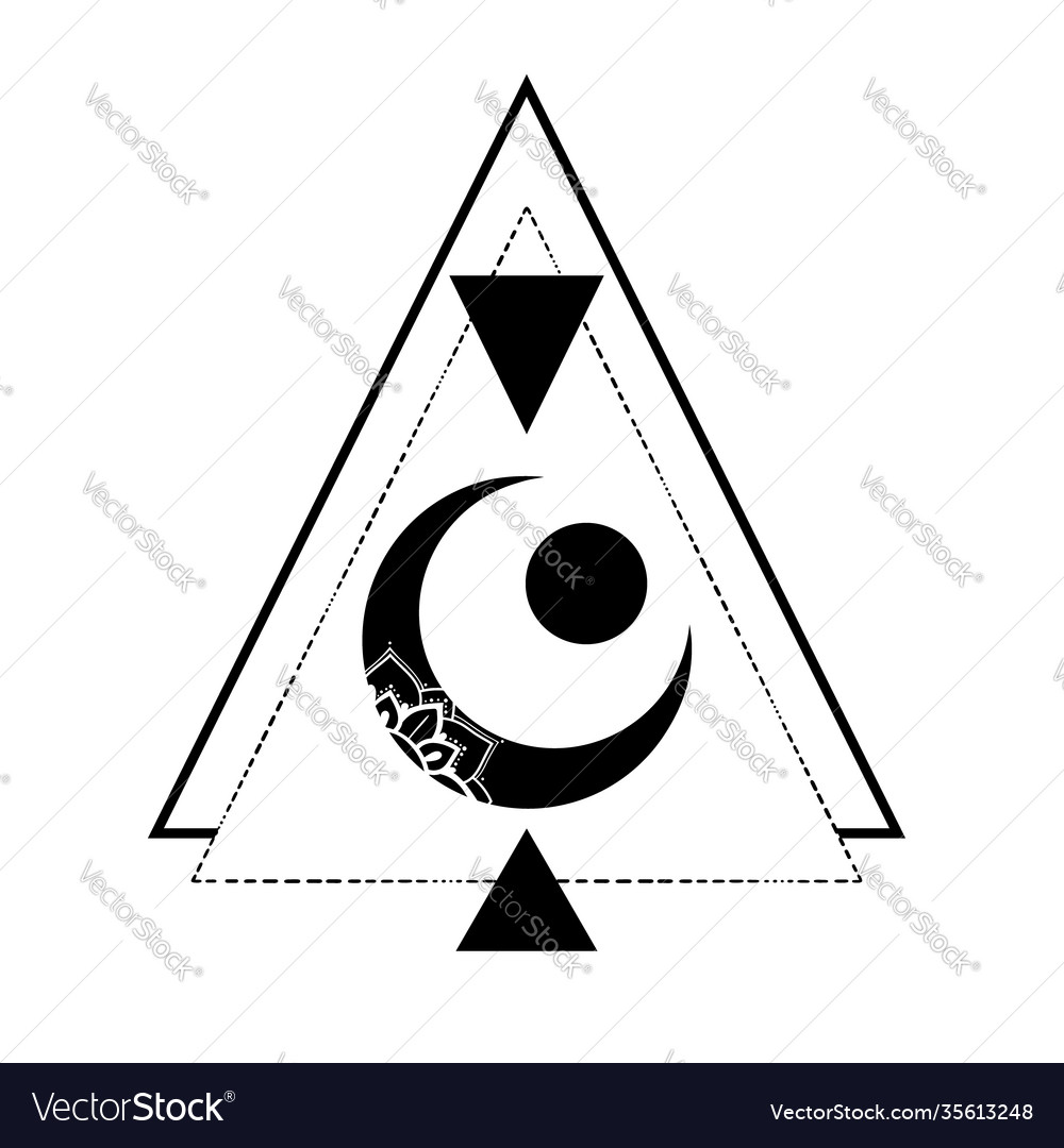 Geometric magic composition triangles and a Vector Image
