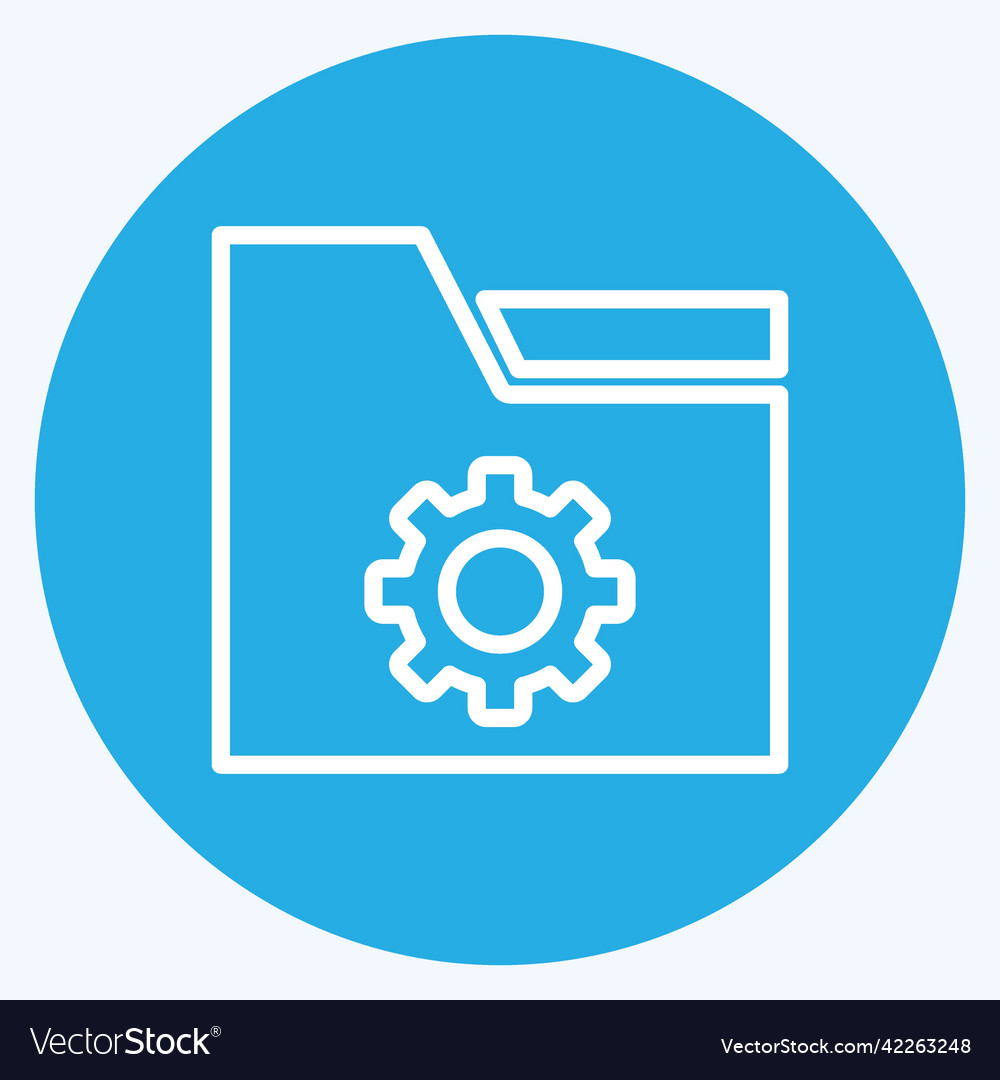 Icon folder settings suitable for user interface Vector Image