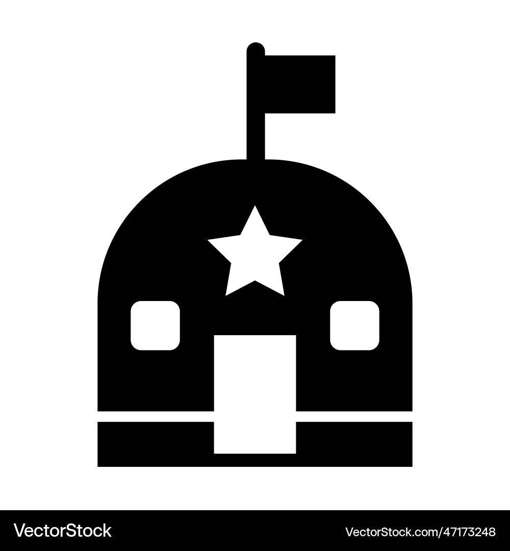 Military base glyph icon for personal Royalty Free Vector
