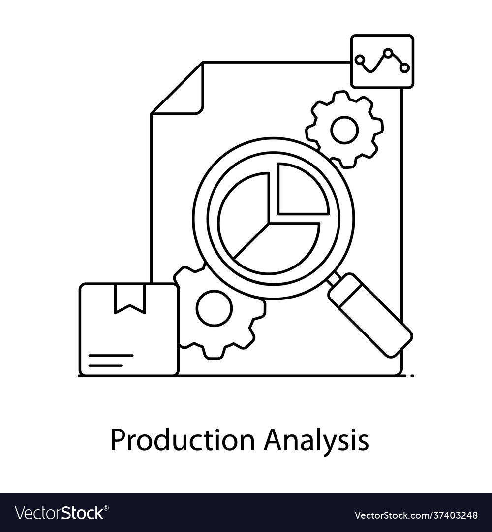 Production analysis Royalty Free Vector Image - VectorStock