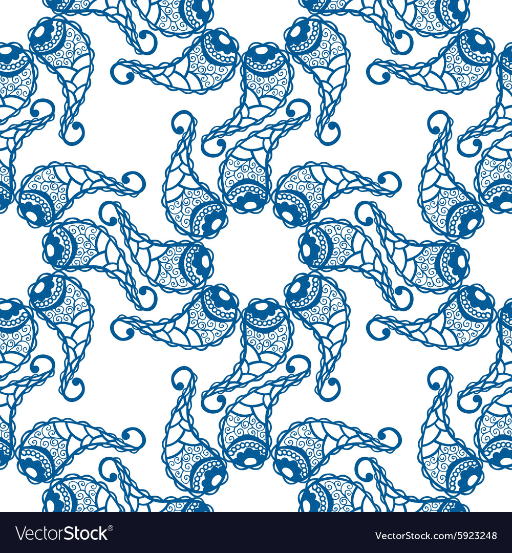 Seamless blue pattern Royalty Free Vector Image