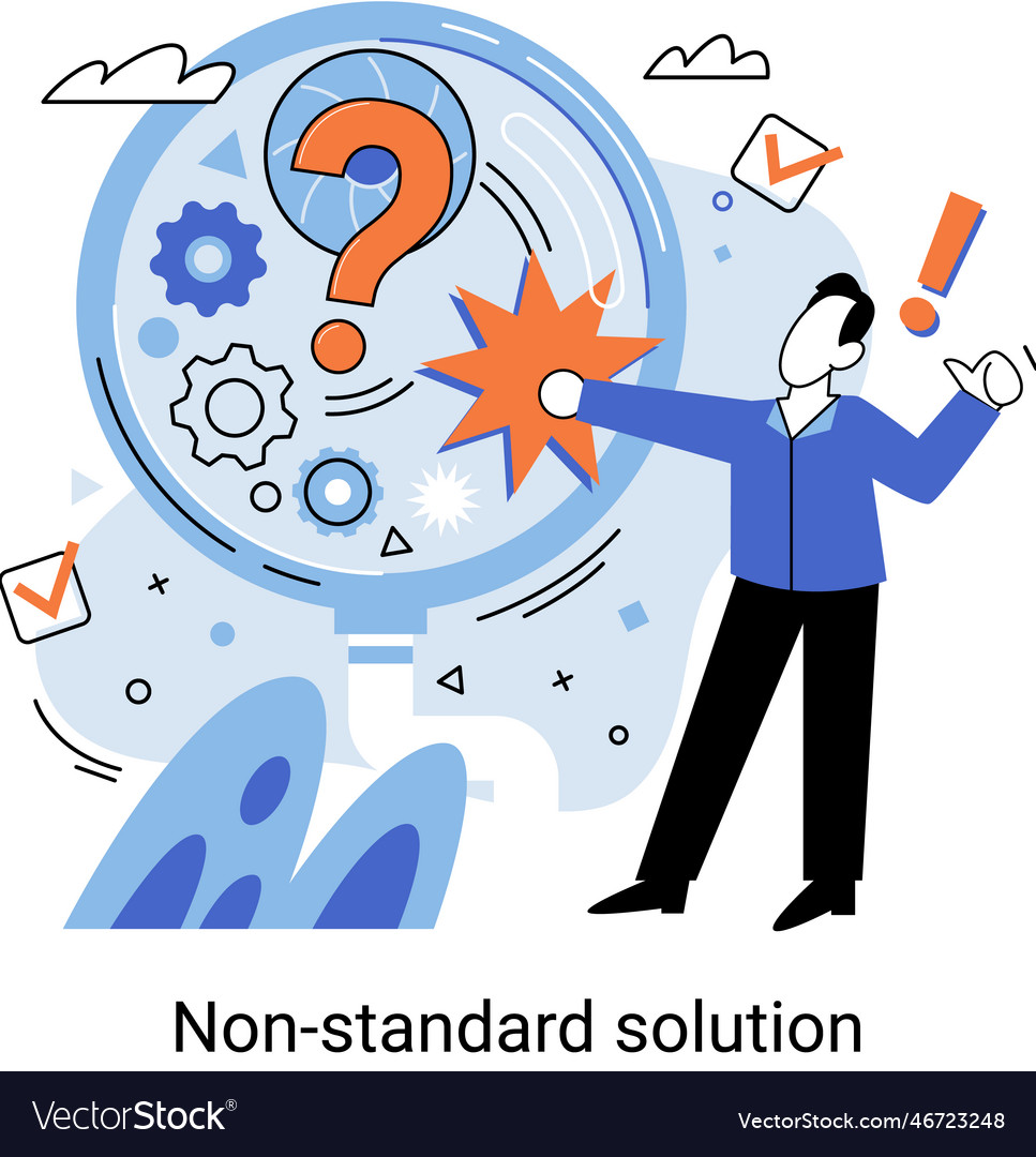 Solution solving problem answer to question Vector Image Solution solving problem answer to question Vector Image