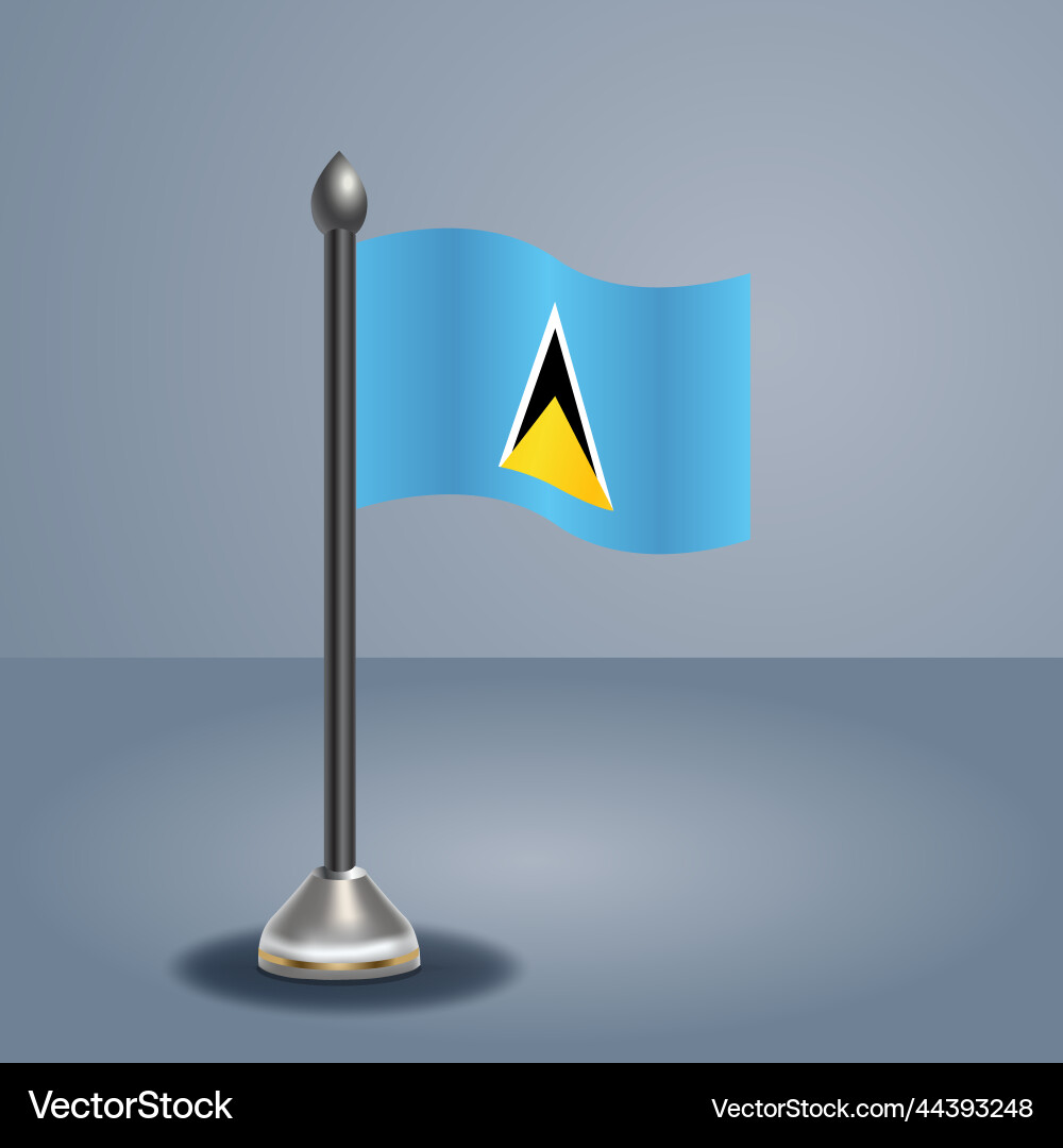 State table flag of st lucia Royalty Free Vector Image