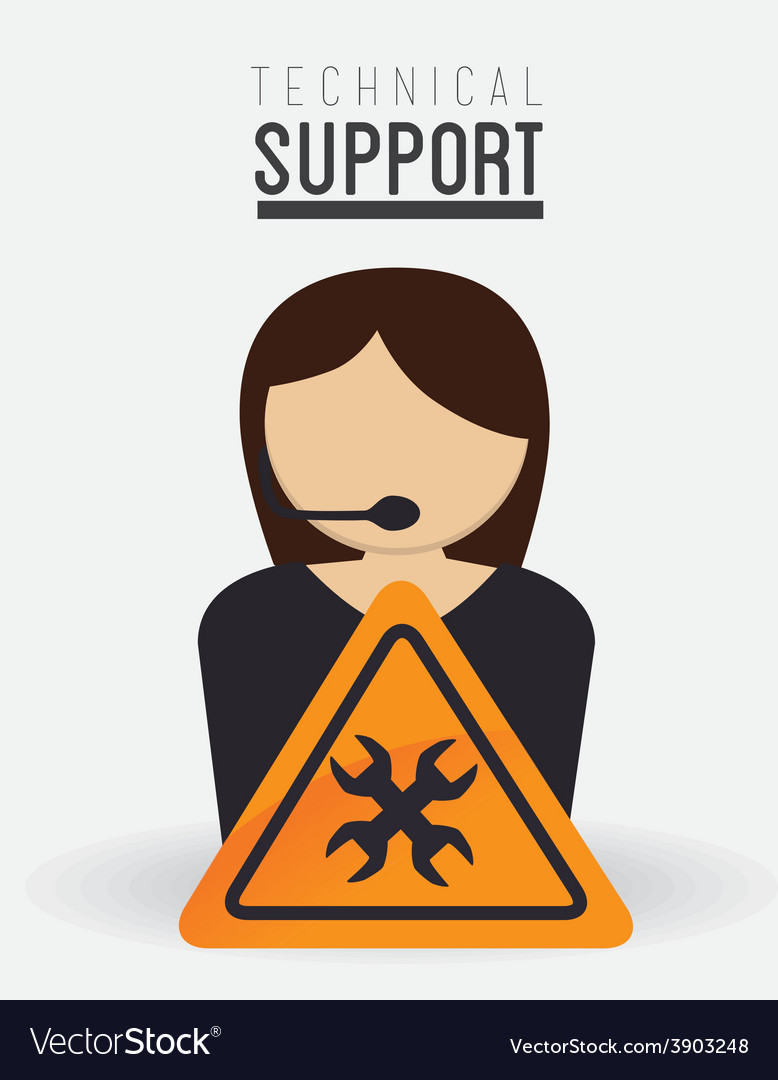 Technical support design Royalty Free Vector Image