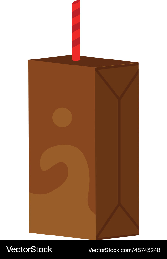 Tetra pack box of chocolate Royalty Free Vector Image