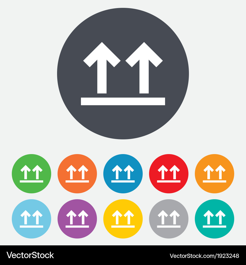 This side up sign icon fragile package symbol Vector Image