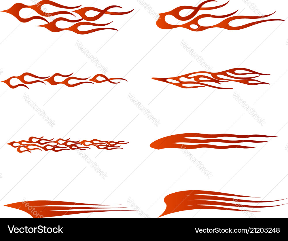 Tribal vehicle graphic flame wrap Royalty Free Vector Image