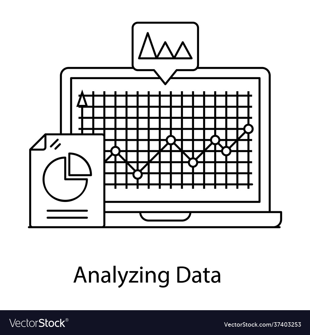 Analyzing data Royalty Free Vector Image - VectorStock