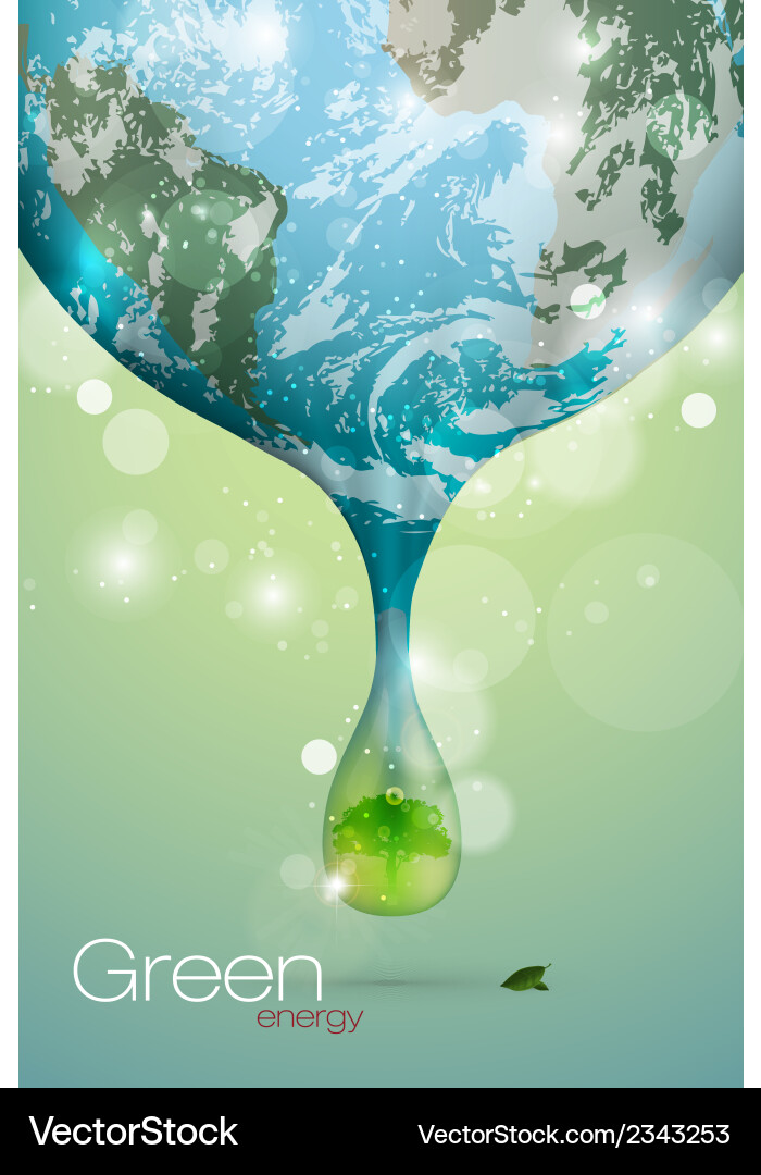 Concept of clean energy Royalty Free Vector Image