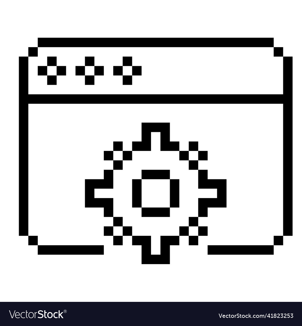 Development pixel art business icon Royalty Free Vector