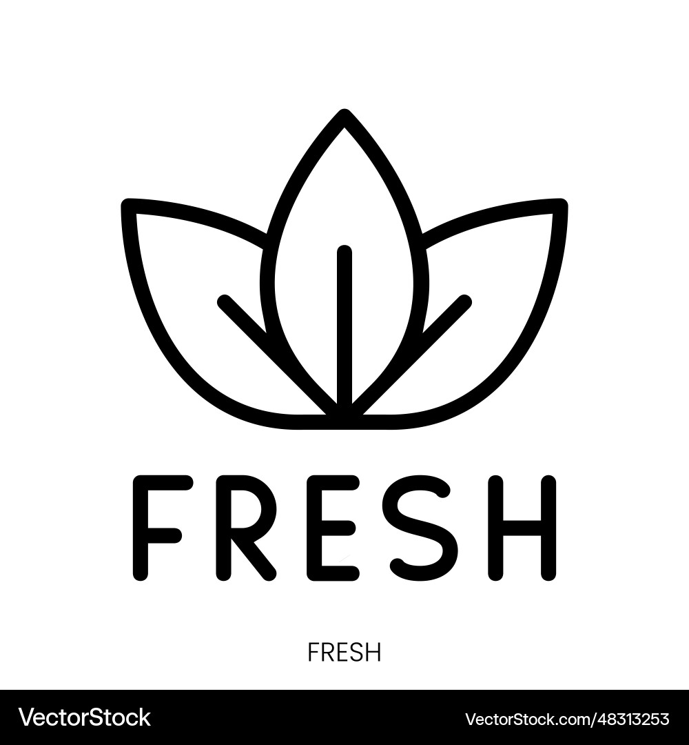 Fresh icon line art style design isolated Vector Image
