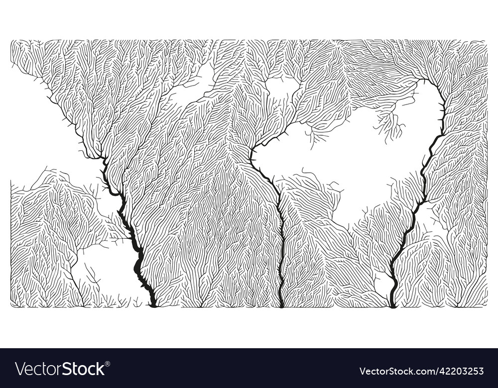 Growth pattern generative branching structure Vector Image