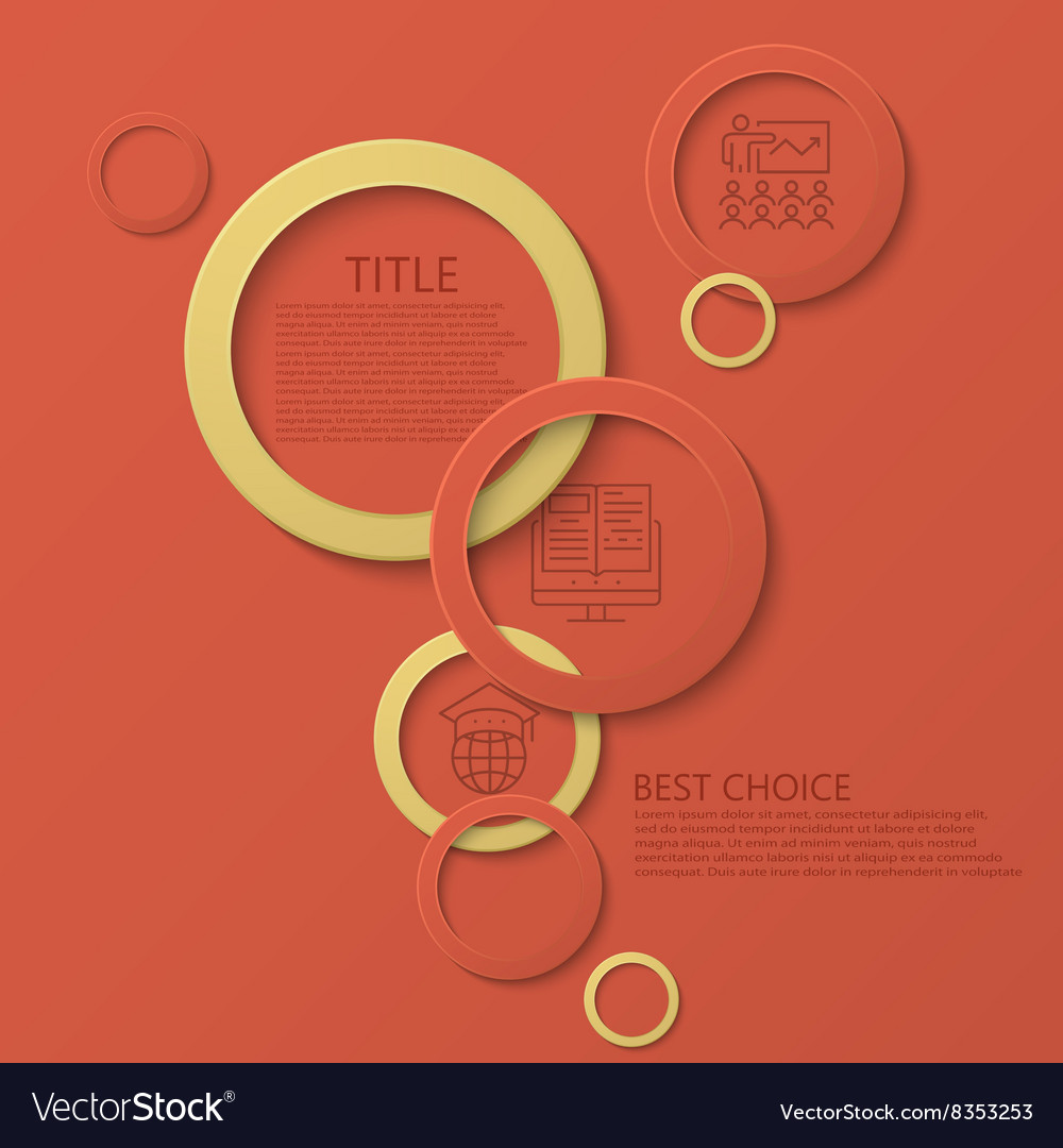 Modern circle e-learning education Royalty Free Vector Image