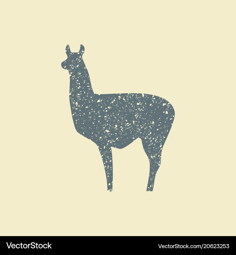 Silhouette of lama Royalty Free Vector Image - VectorStock