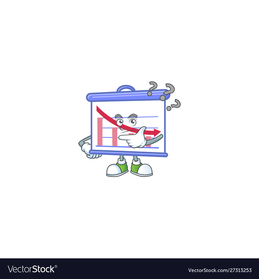 Thinking down graphic board for decrease report Vector Image