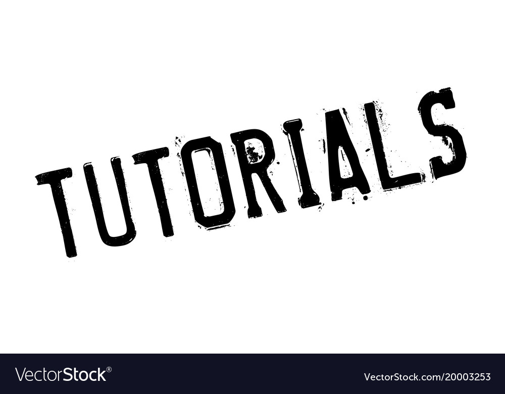 Tutorials rubber stamp Royalty Free Vector Image