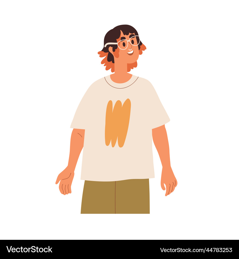 Young happy girl with smiling expression modern Vector Image