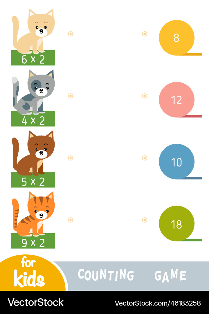 Counting game for preschool children educational Vector Image