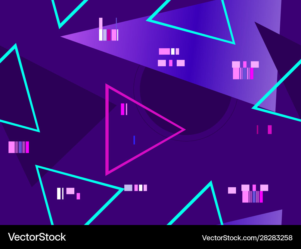 Cyberpunk seamless pattern retro futurism Vector Image