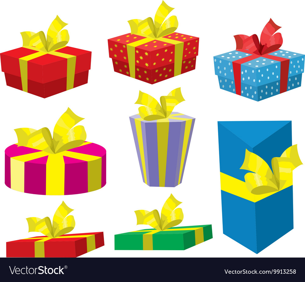 Gift Boxes Royalty Free Vector Image - VectorStock