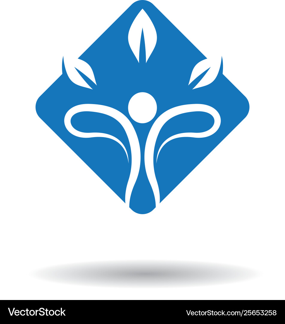 Healthy life logo template icon Royalty Free Vector Image