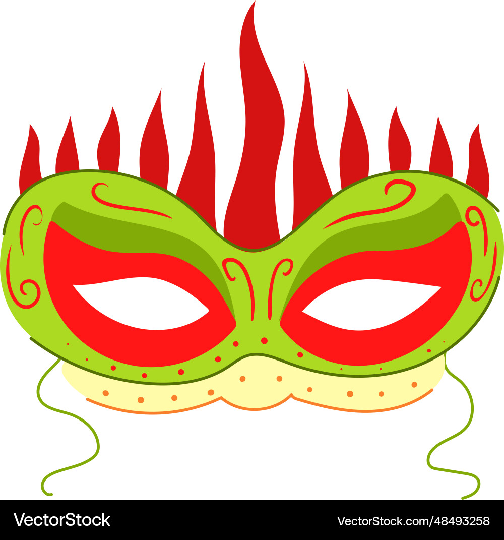 Masquerade carnival mask cartoon Royalty Free Vector Image