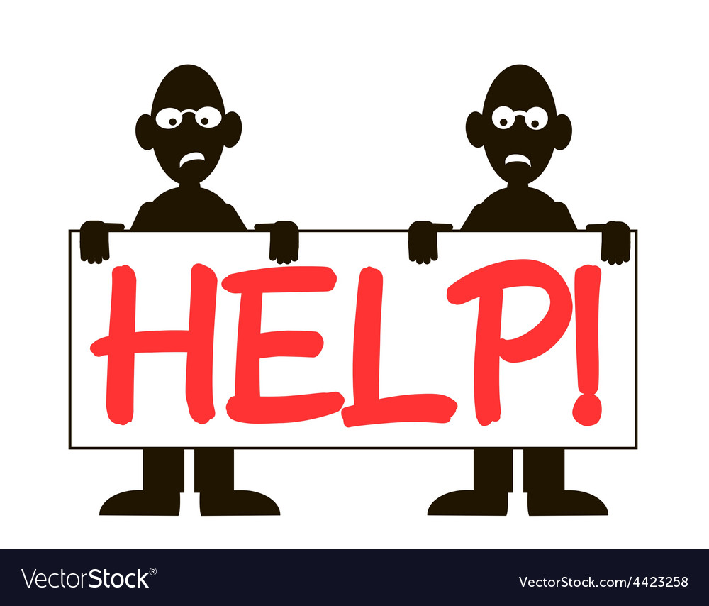 Men help Royalty Free Vector Image - VectorStock
