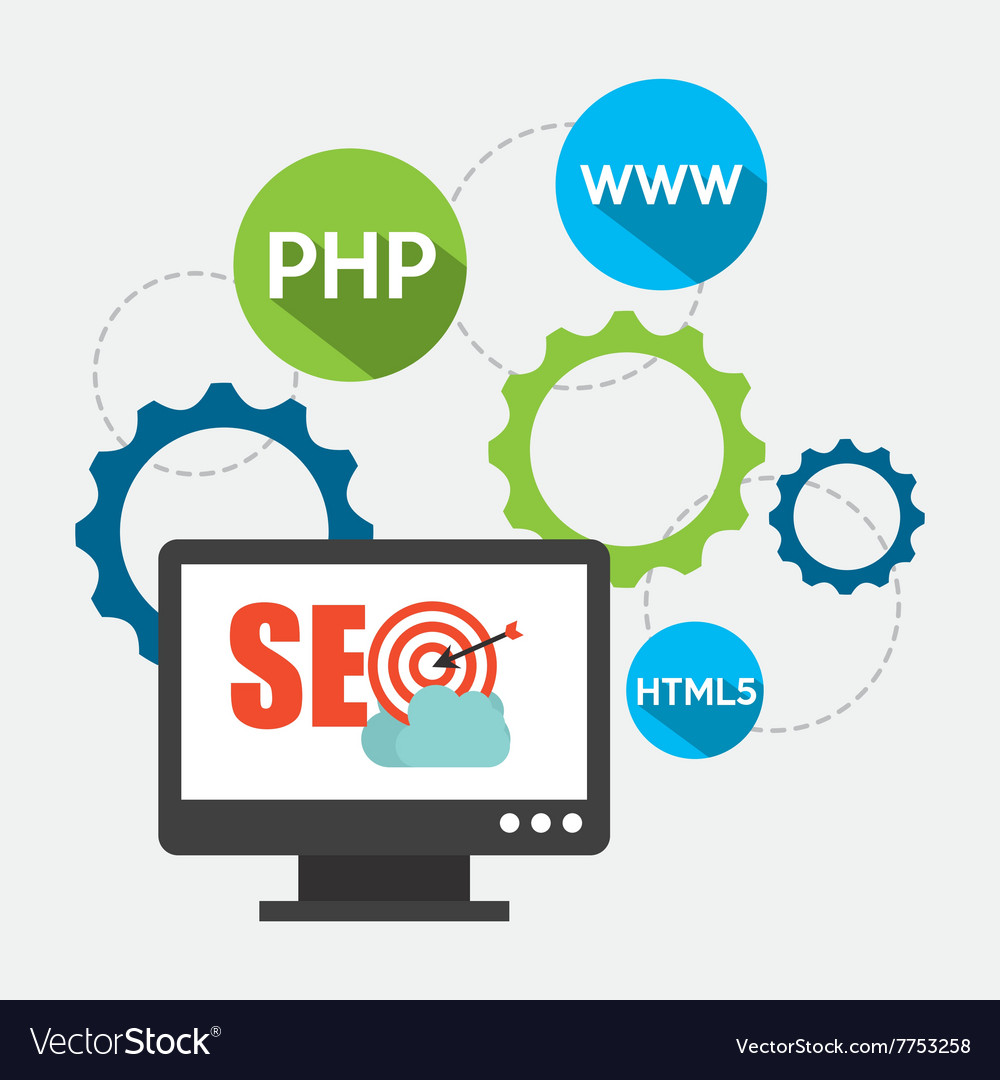 Seo concept design Royalty Free Vector Image - VectorStock