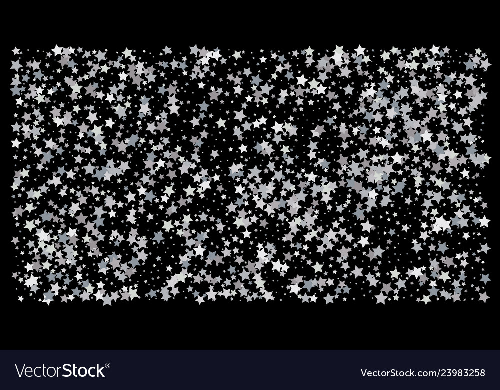 Silver Stars Confetti Celebration Royalty Free Vector Image