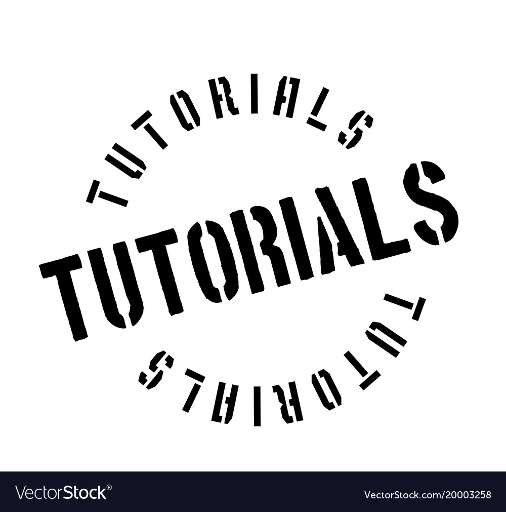 Tutorials rubber stamp Royalty Free Vector Image