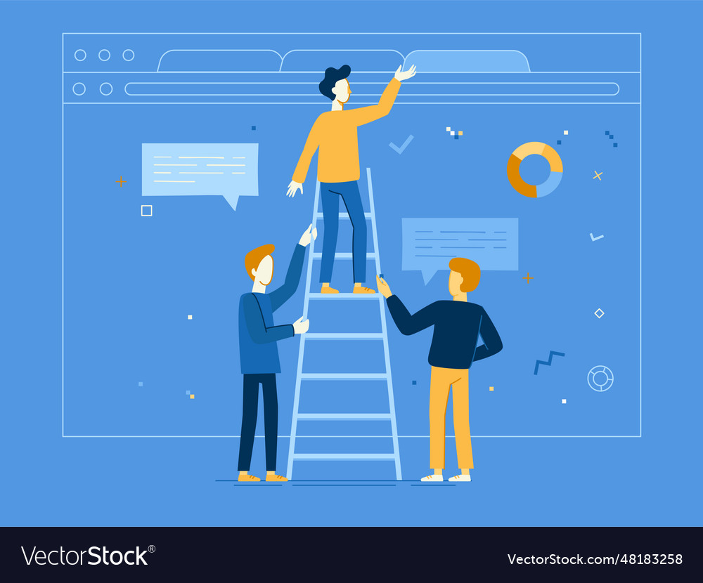 Web and app development creative concept Vector Image