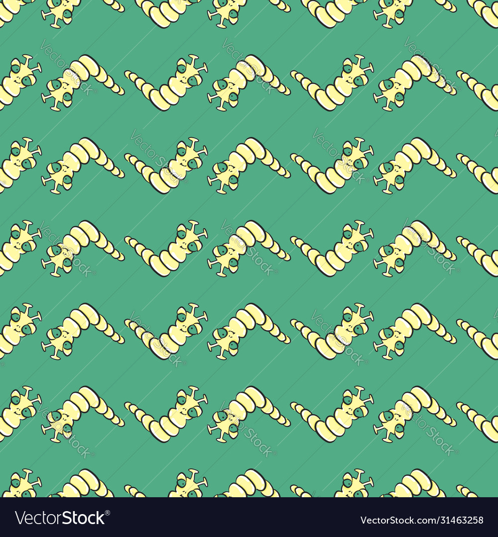 Worms pattern on white background Royalty Free Vector Image