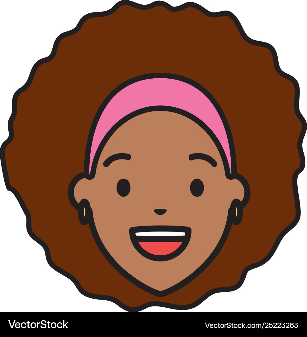 Afro american woman face Royalty Free Vector Image