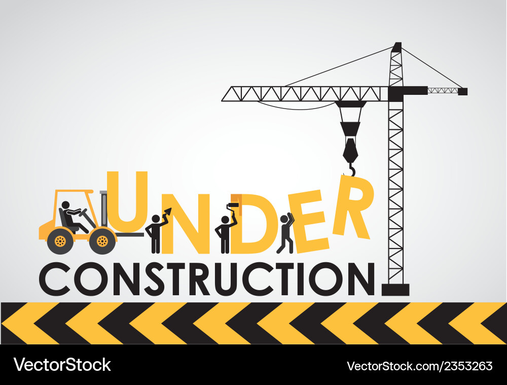 Construction design over gray background Vector Image