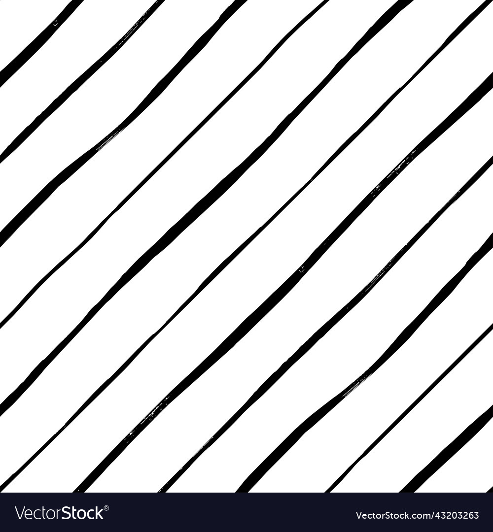 Diagonal thin brush stroke seamless pattern Vector Image