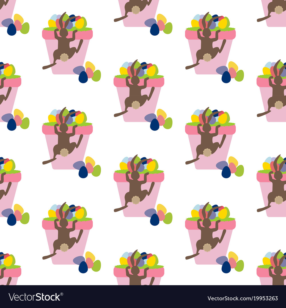 Easter rabbit seamless pattern Royalty Free Vector Image