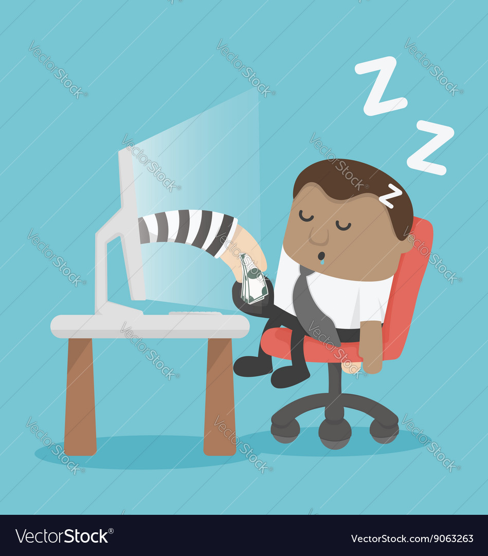 Hacked computer Royalty Free Vector Image - VectorStock